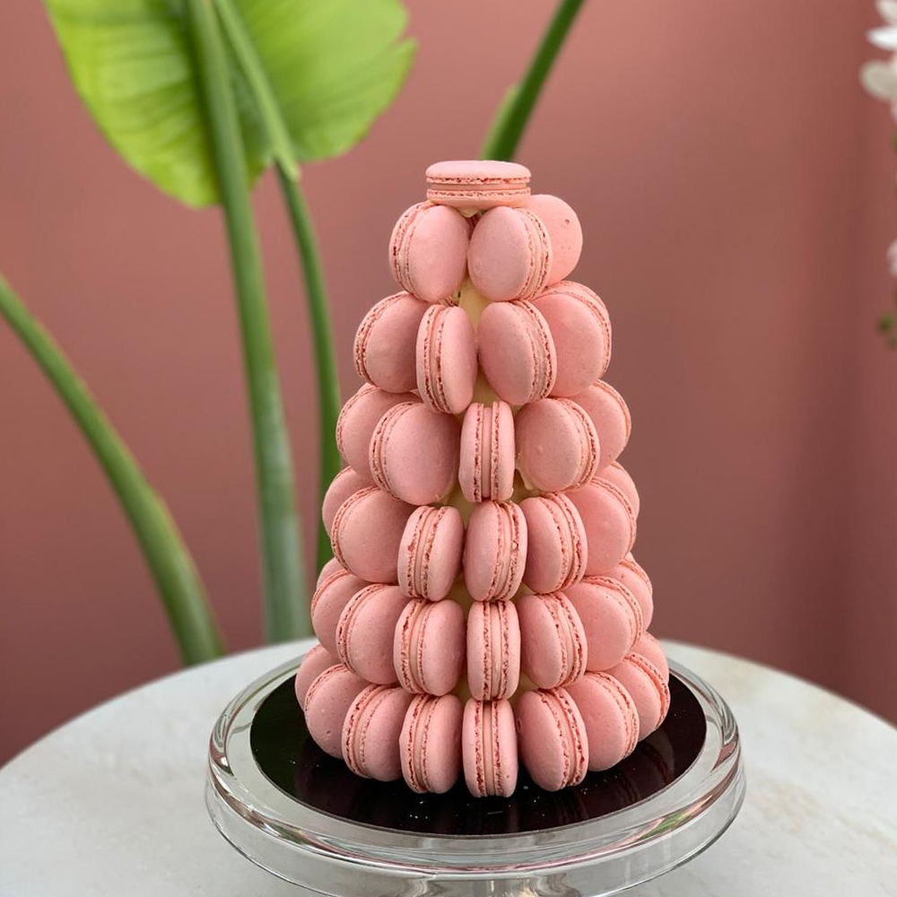 Side by Side Macaroon Tower – Small | Catering - The White Boutique